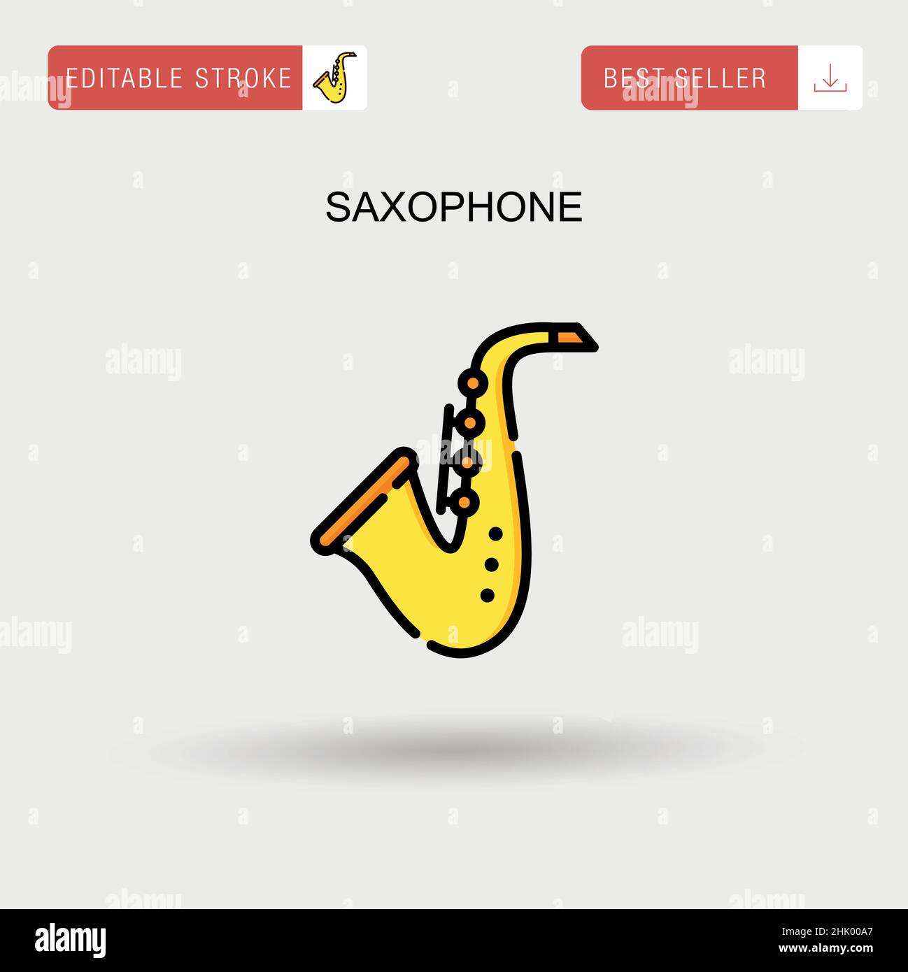 Saxophone Simple vector icon Stock Vector Image & Art - Alamy