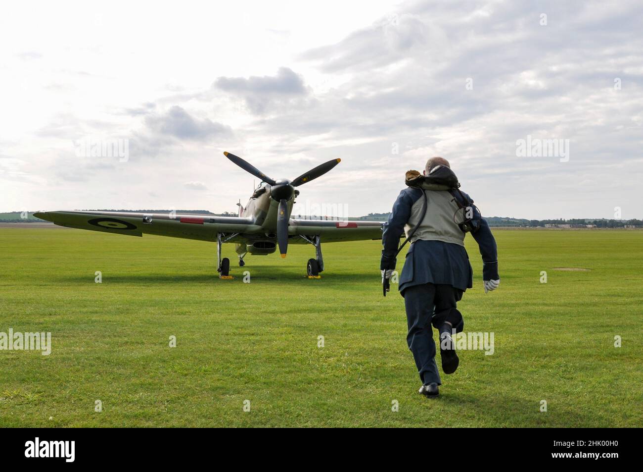 Battle of Britain scramble re-creation. RAF Royal Air Force Second ...