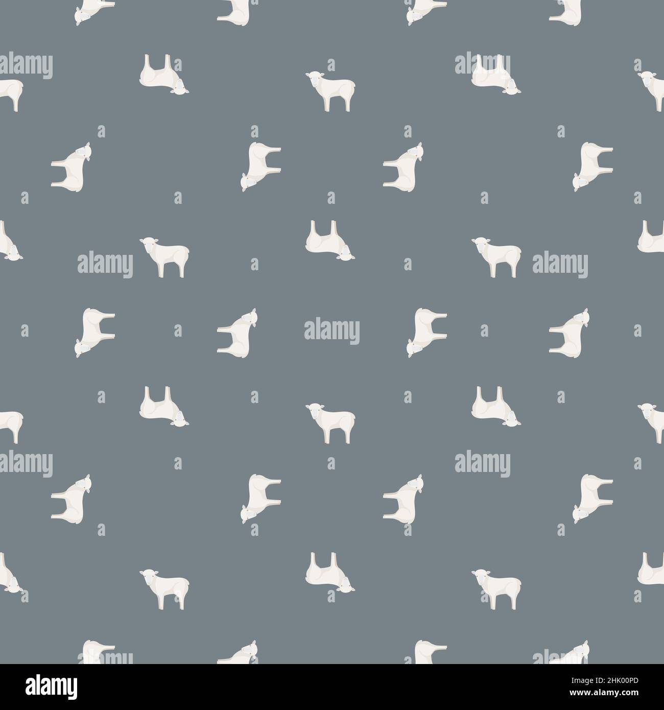 Seamless pattern of sheep. Domestic animals on colorful background ...