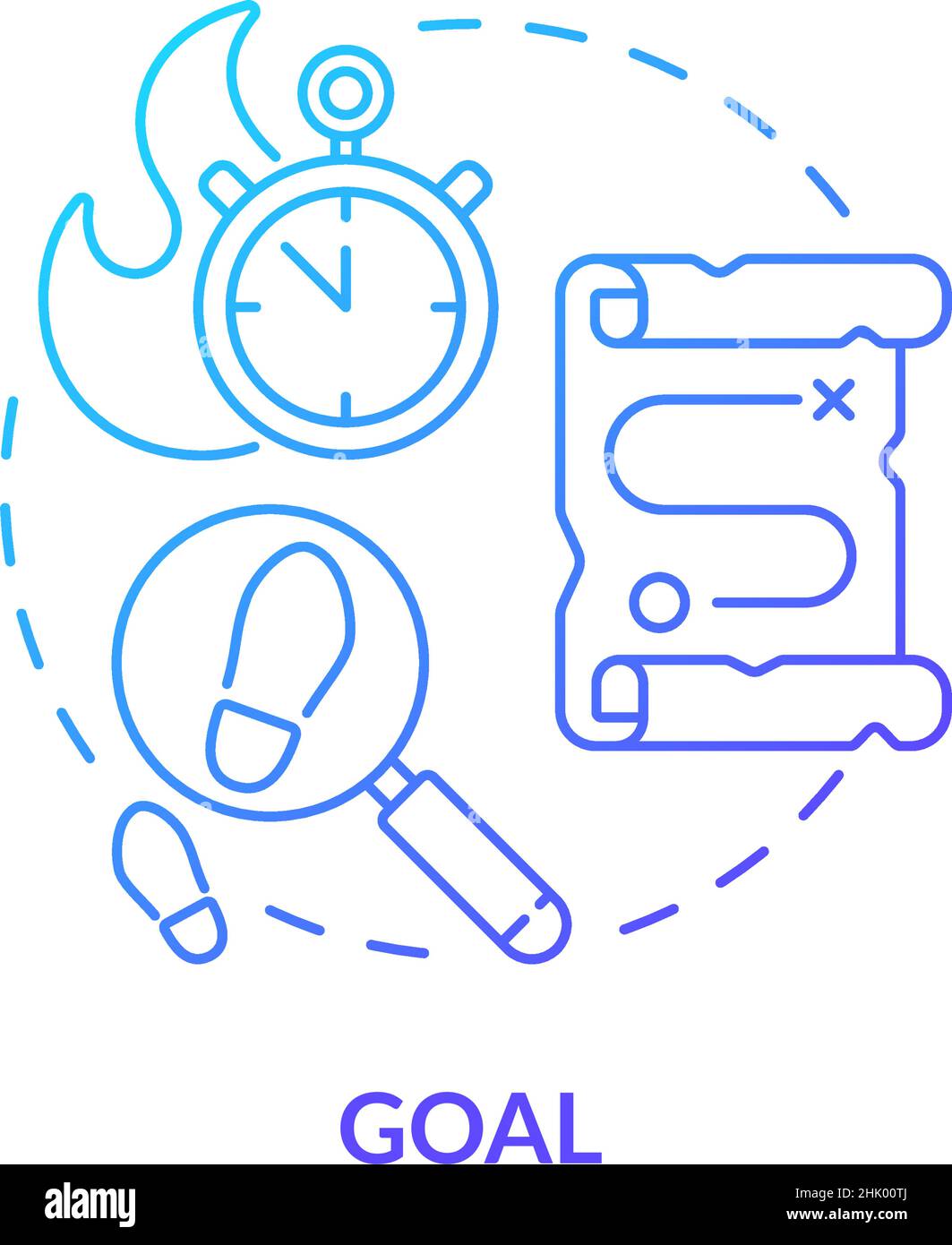 Goal blue gradient concept icon Stock Vector Image & Art - Alamy