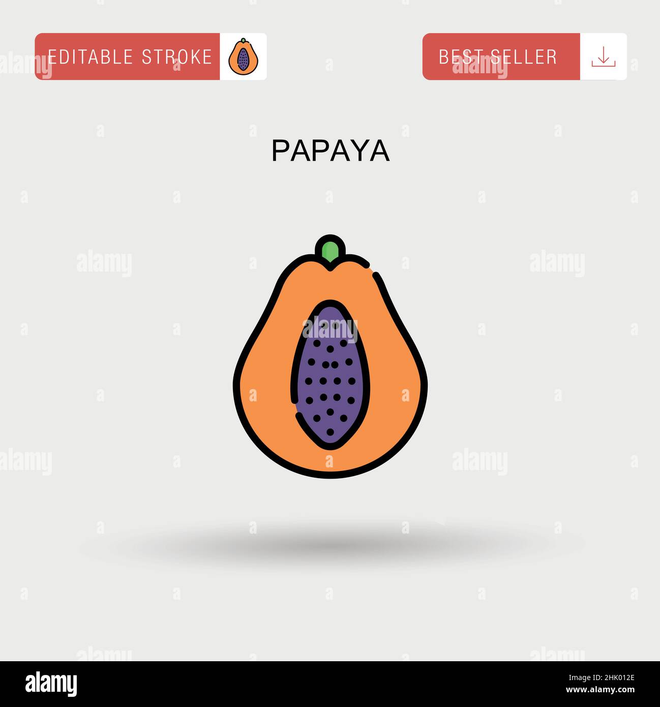 Whole papaya fruits on Stock Vector Images - Alamy