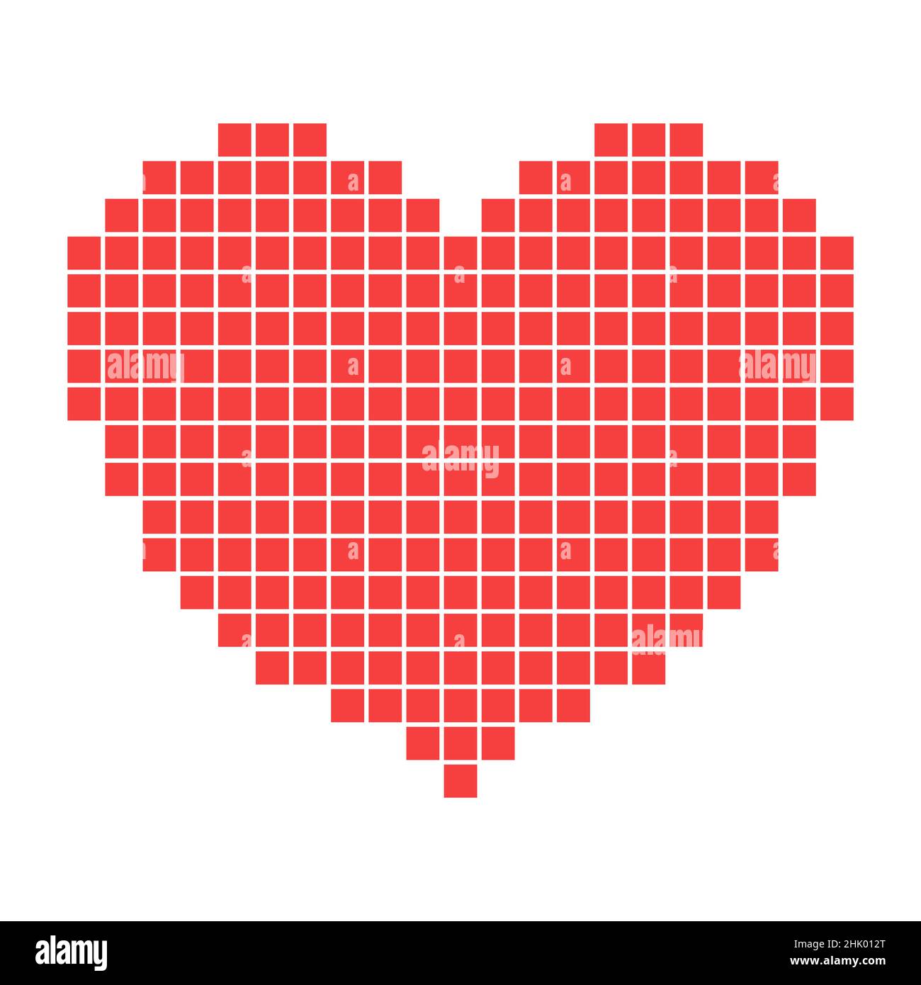 Pixel heart icon. Video game 8-bit style Stock Vector Image & Art - Alamy