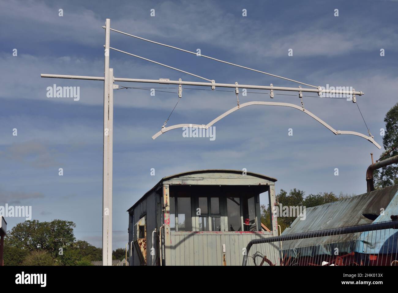 A loading gauge on the South Devon Railway at Totnes Riverside station ...