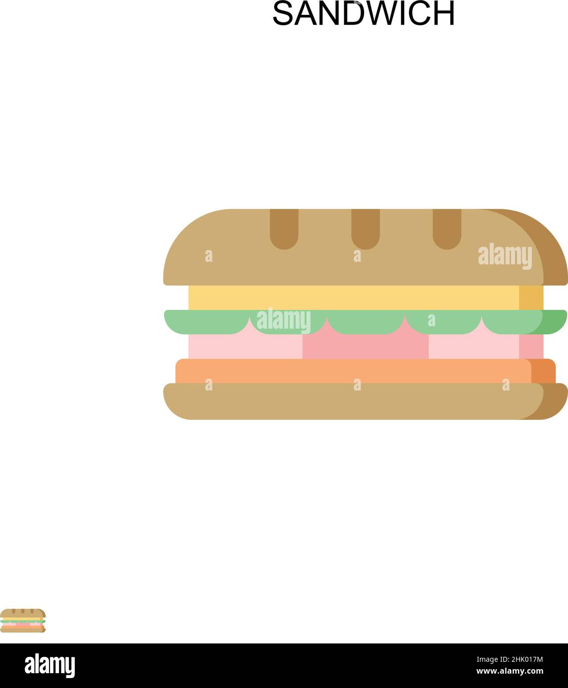 Sandwich Simple vector icon. Illustration symbol design template for ...