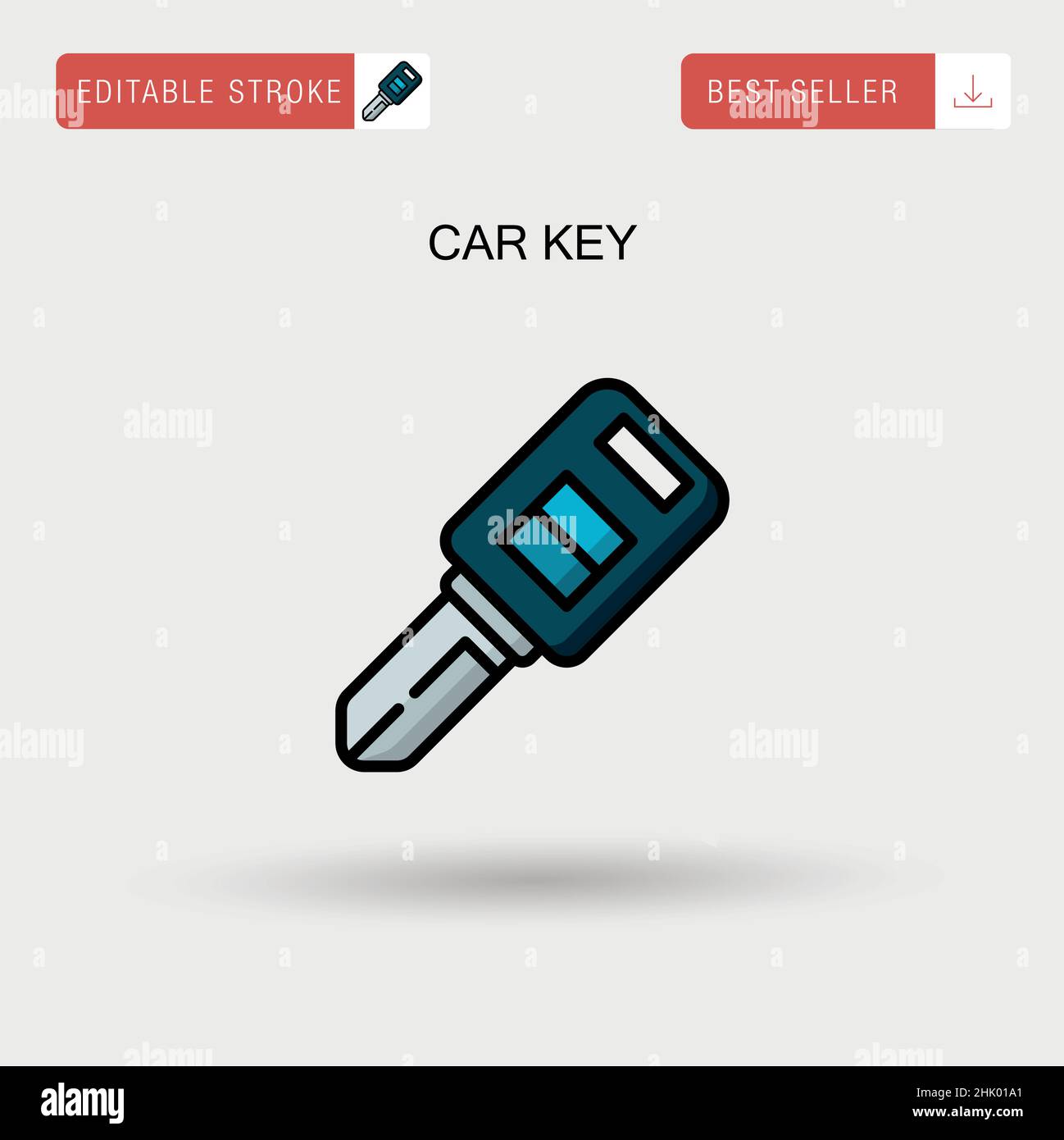 Car key Simple vector icon Stock Vector Image & Art - Alamy