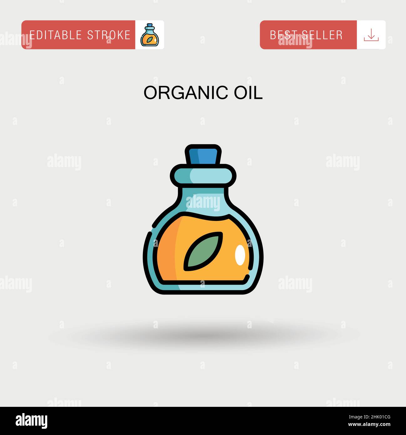 Organic oil Simple vector icon Stock Vector Image & Art - Alamy