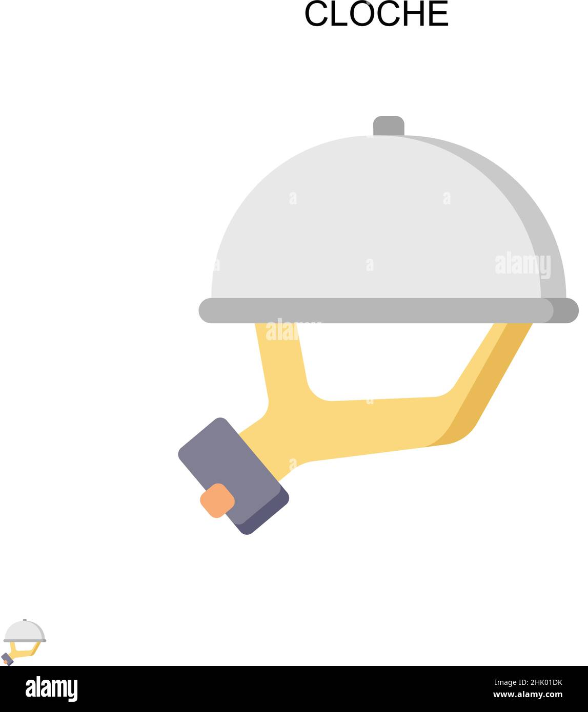 Cloche Simple vector icon. Illustration symbol design template for web ...