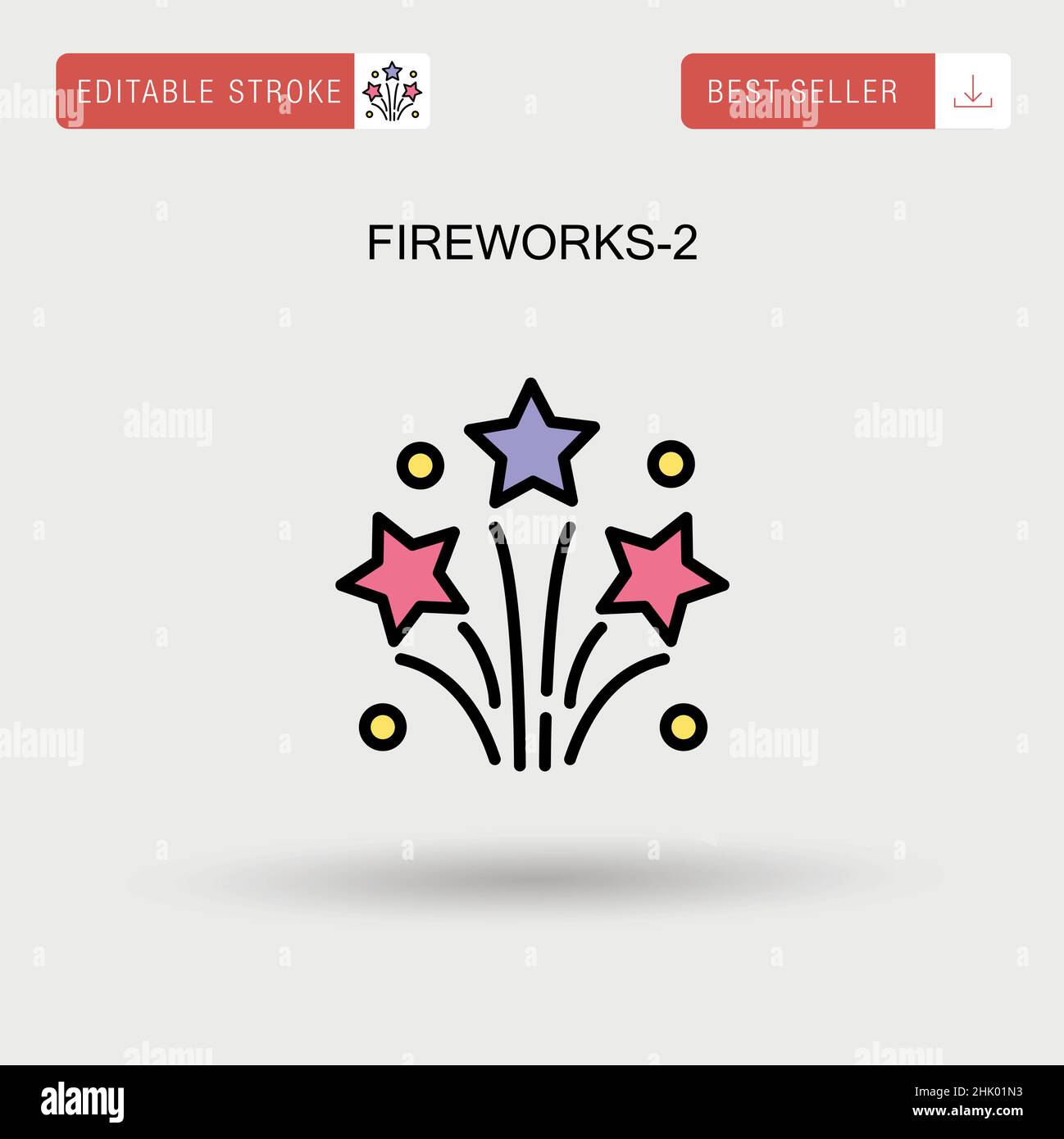 Fireworks-2 Simple vector icon Stock Vector Image & Art - Alamy