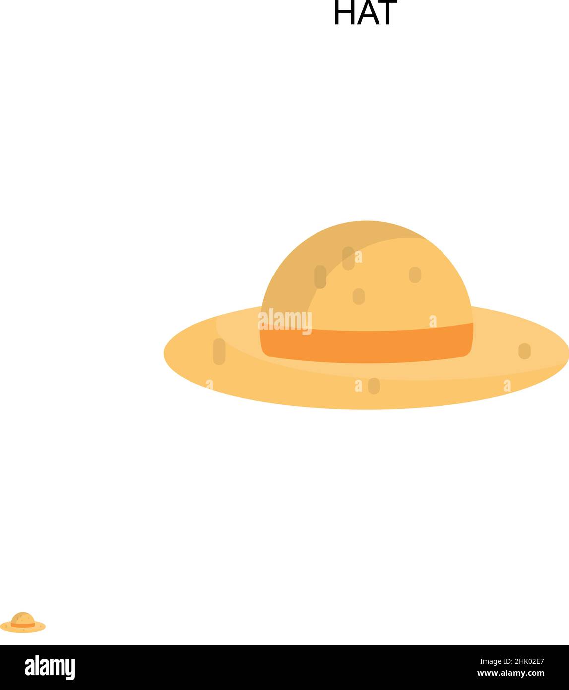 Hat Simple vector icon. Illustration symbol design template for web ...
