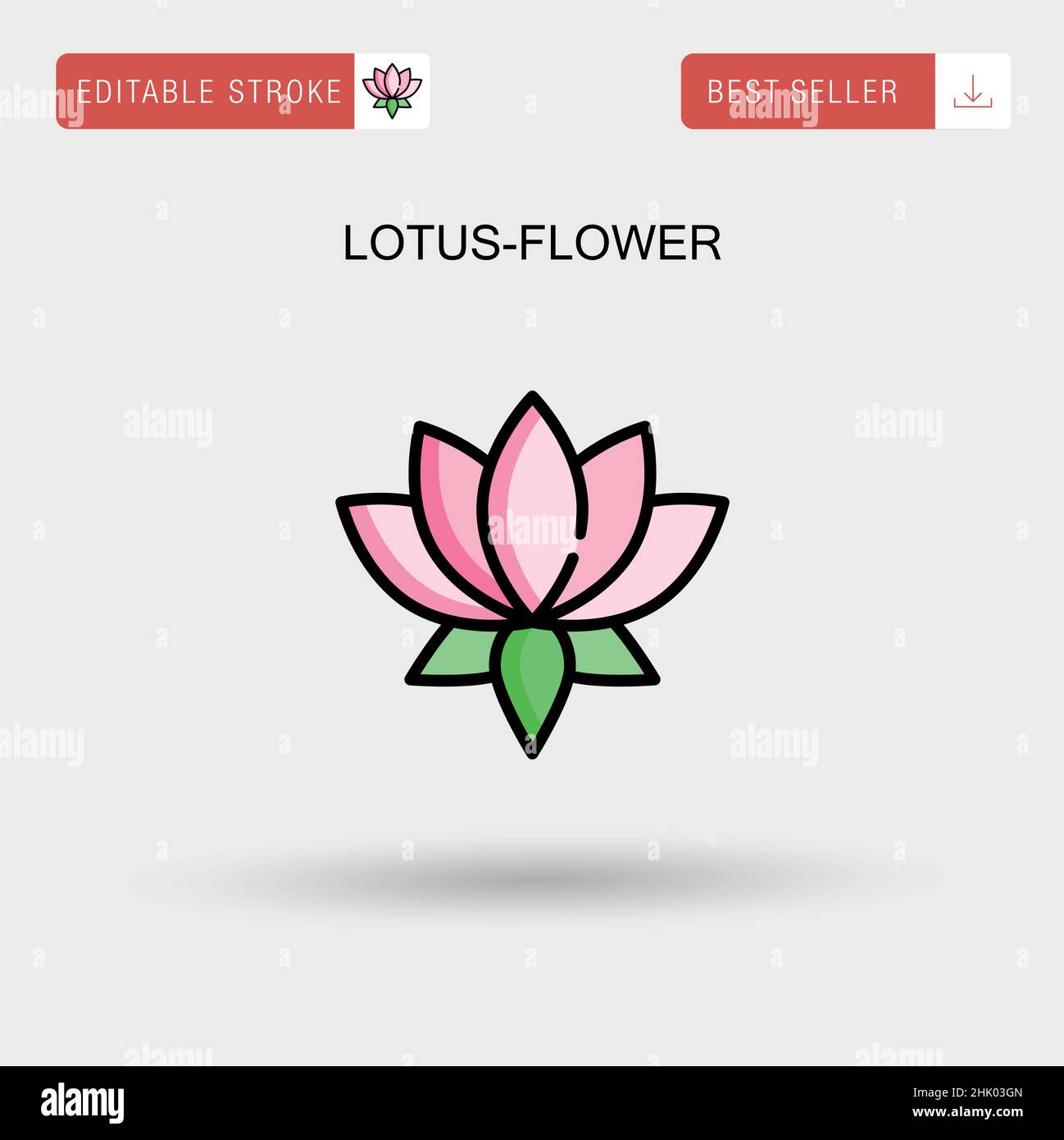 Lotus-flower Simple vector icon Stock Vector Image & Art - Alamy