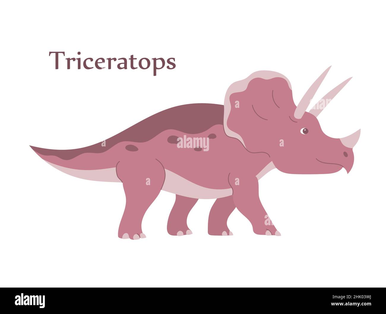 Triceratops with dangerous horns. Herbivore strong dinosaur of the ...