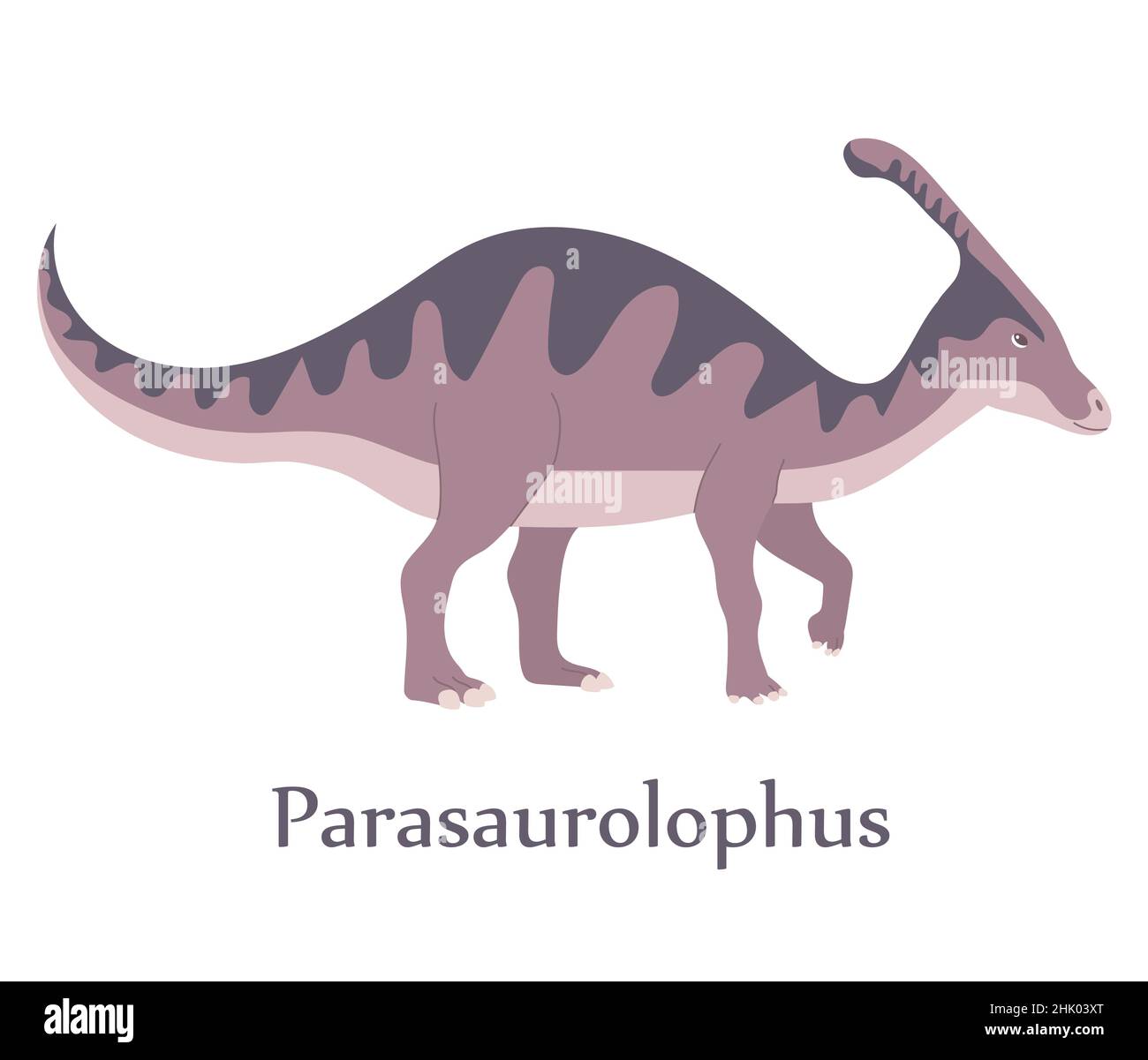Ancient lizard parasaurolophus. Herbivorous dinosaur of the Jurassic ...