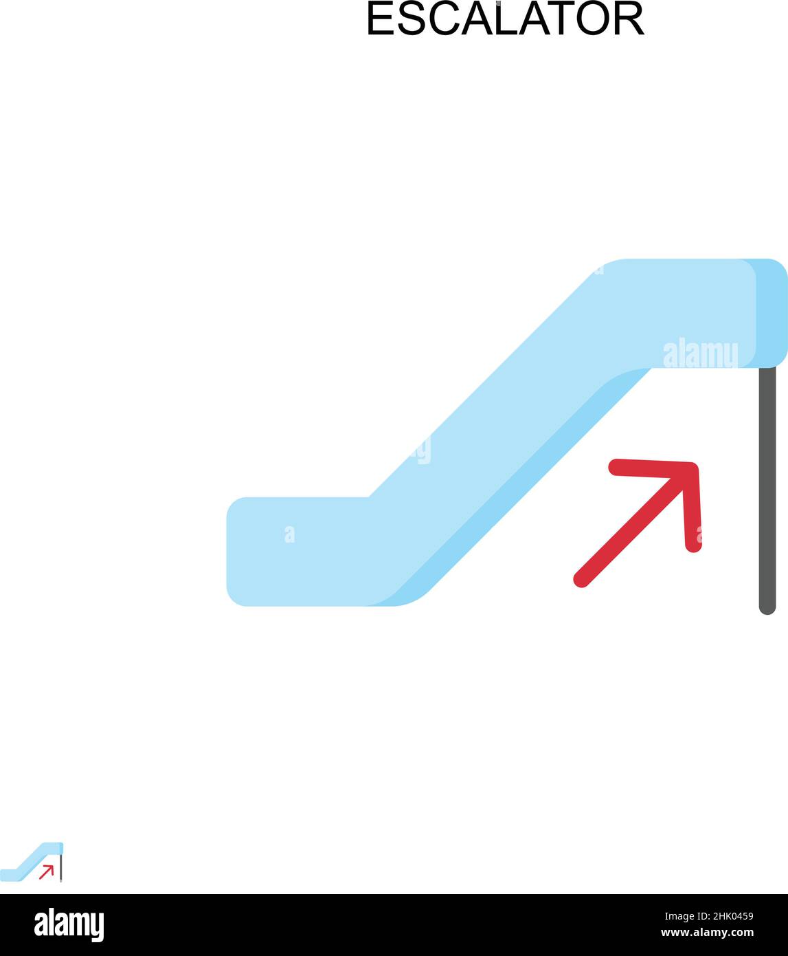 Escalator Simple vector icon. Illustration symbol design template for ...