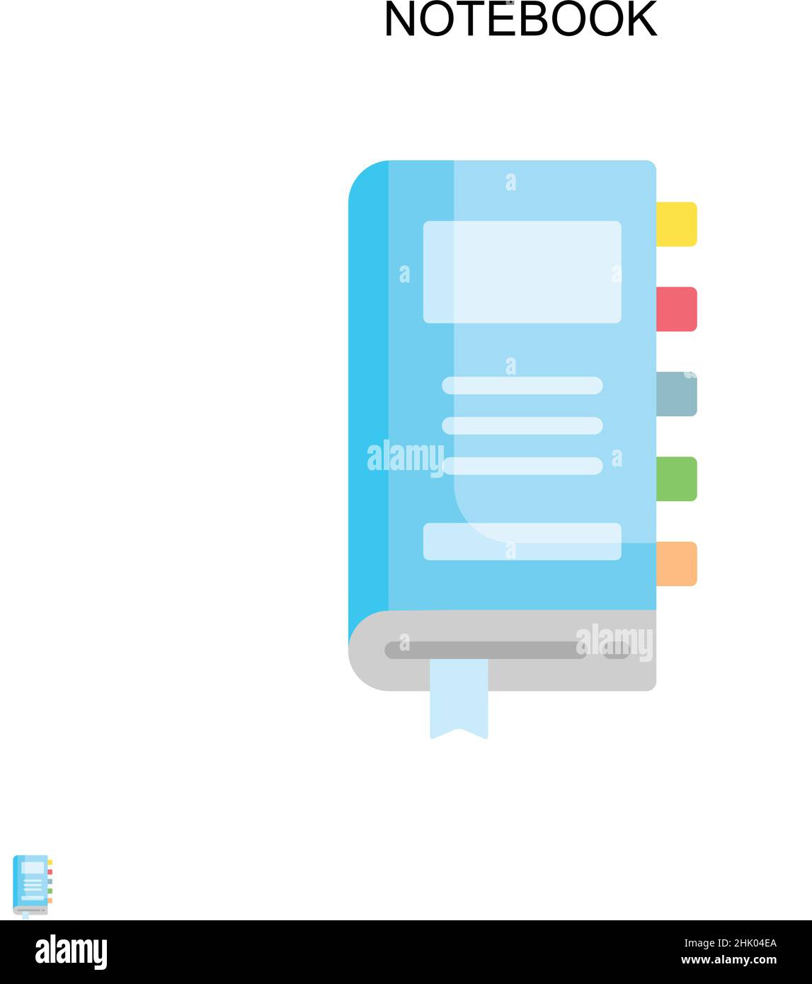 Notebook Simple vector icon. Illustration symbol design template for ...