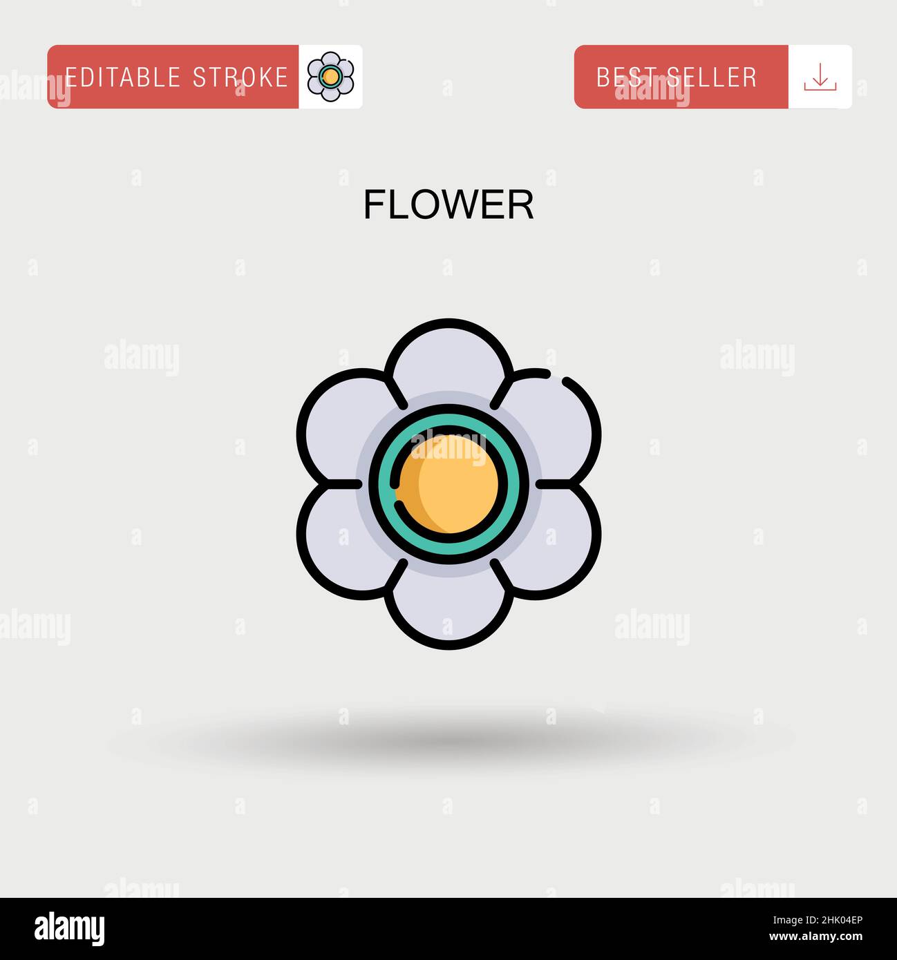 Flower Simple vector icon Stock Vector Image & Art - Alamy