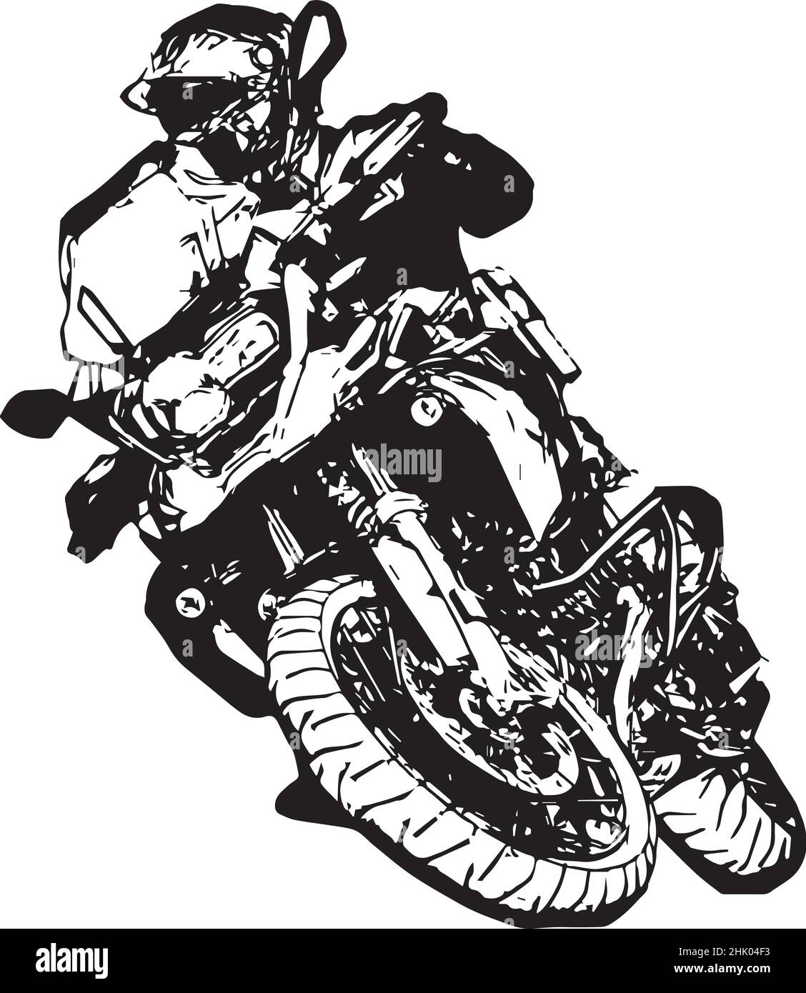 Motorcycles on the road Stock Vector Images - Alamy