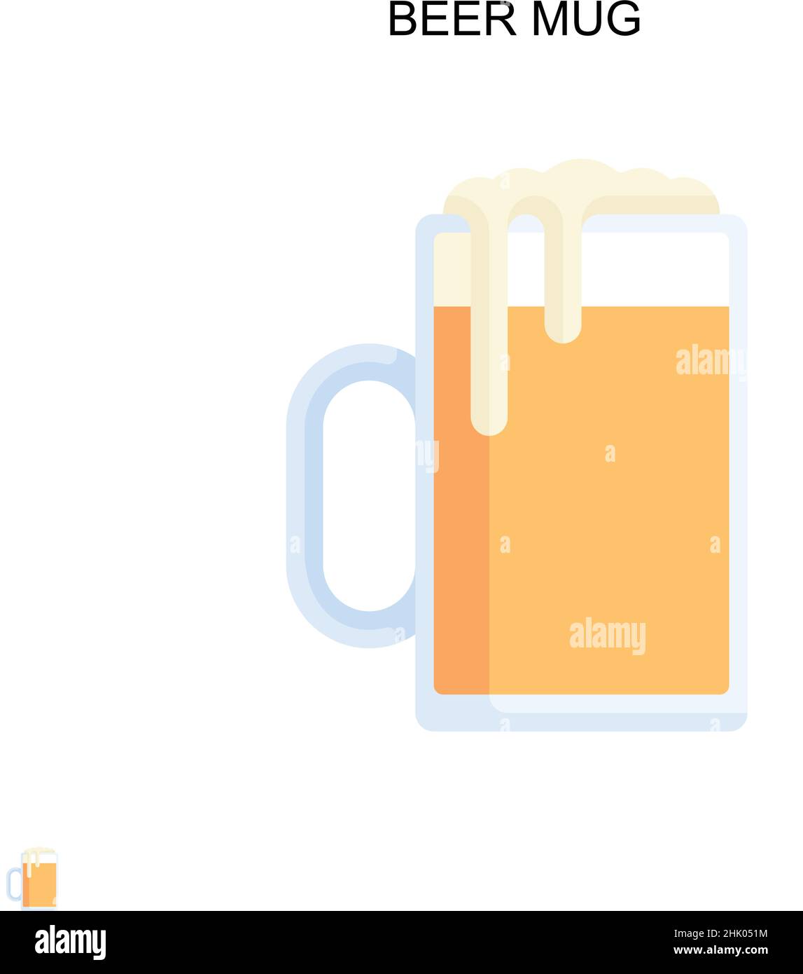 Beer mug Simple vector icon. Illustration symbol design template for ...