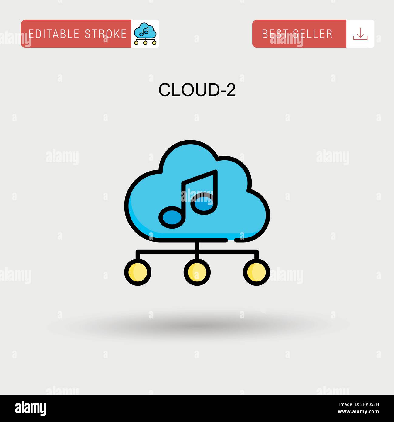 Cloud-2 Simple vector icon Stock Vector Image & Art - Alamy