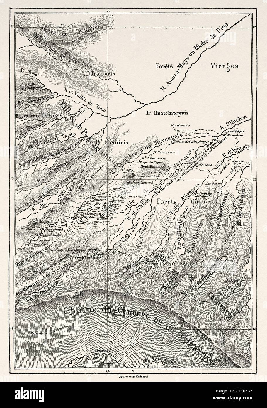 Itinerary map of the trip in the Quinquinas valleys, southern Peru ...