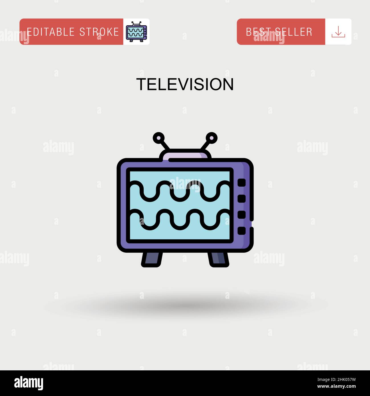 Television Simple vector icon Stock Vector Image & Art - Alamy