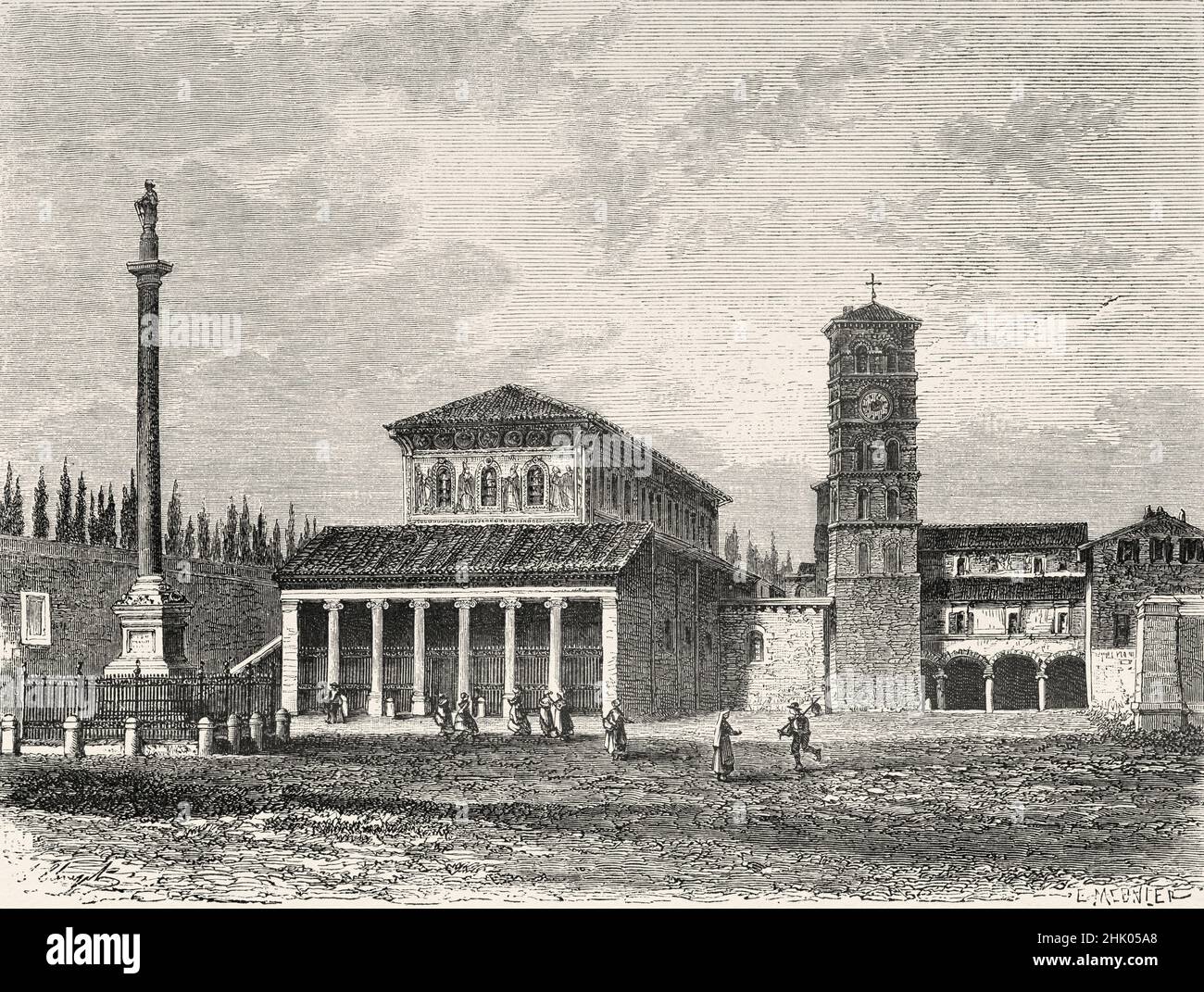 Basilica and convent of Saint Lawrence outside the walls, Rome. Italy ...