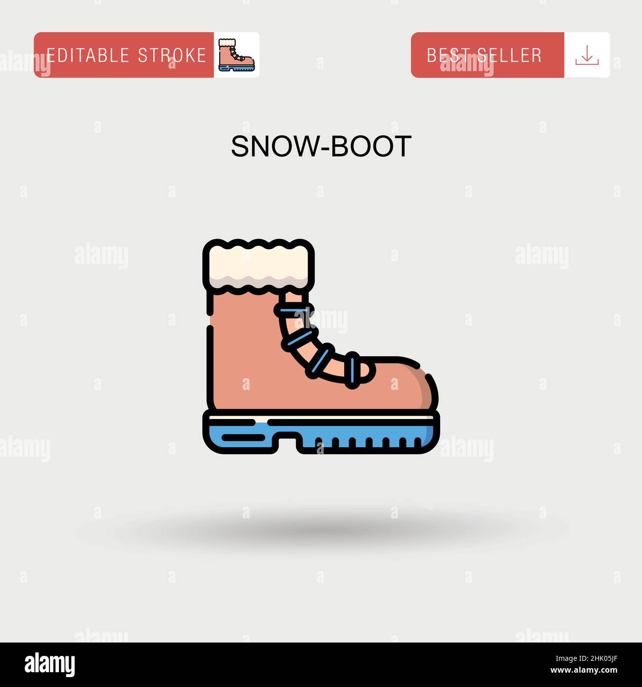 Snow-boot Simple vector icon Stock Vector Image & Art - Alamy