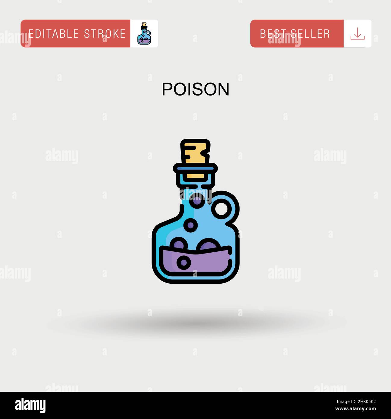 Poison Simple vector icon Stock Vector Image & Art - Alamy