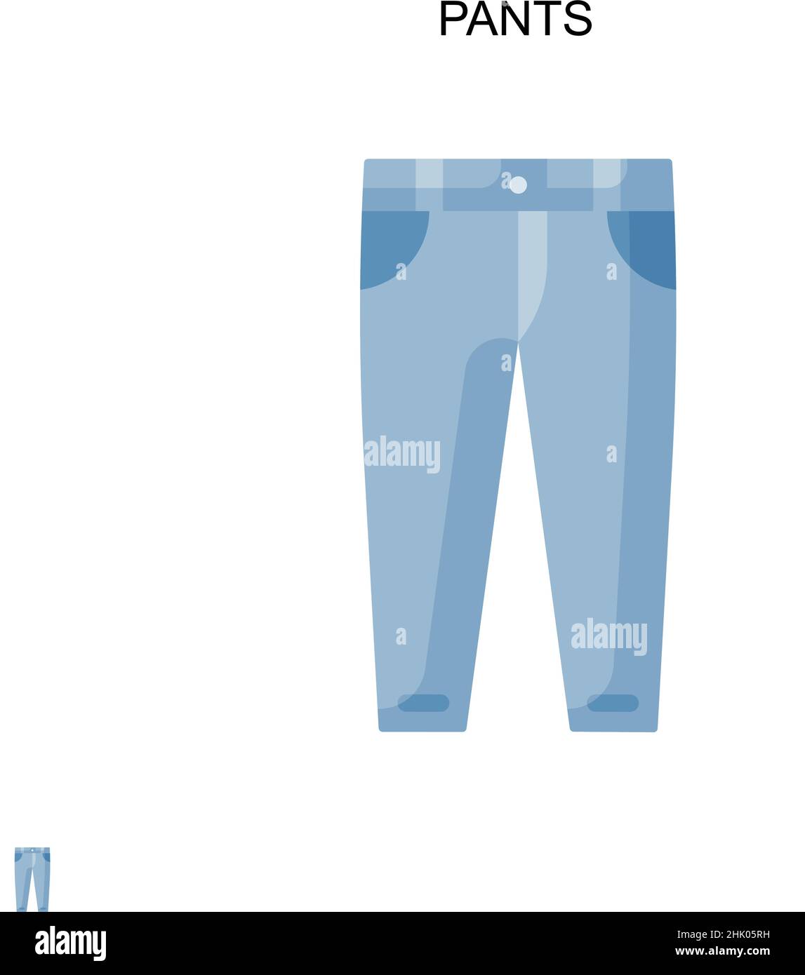 Pants Simple vector icon. Illustration symbol design template for web ...