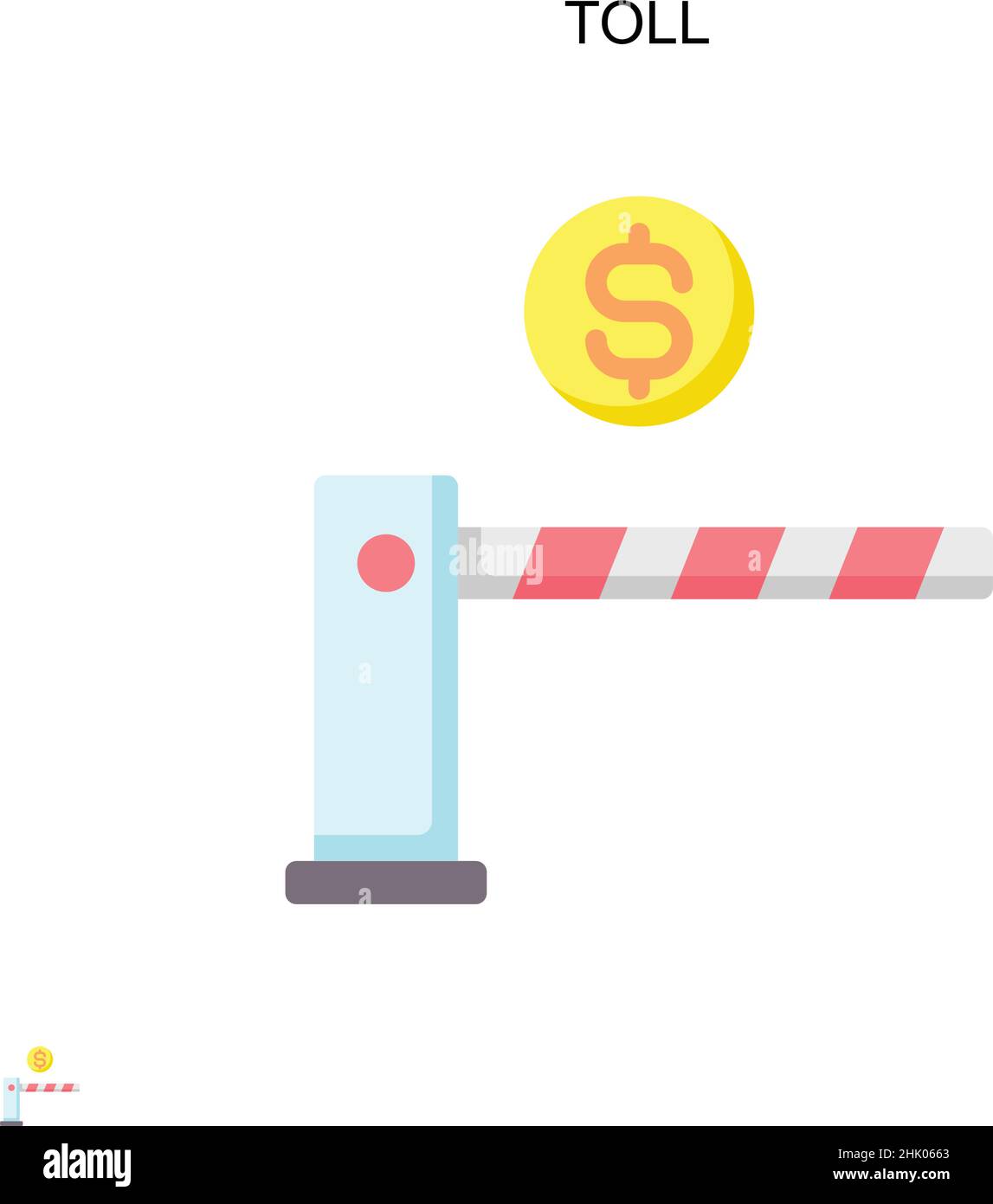 Toll Simple vector icon. Illustration symbol design template for web ...