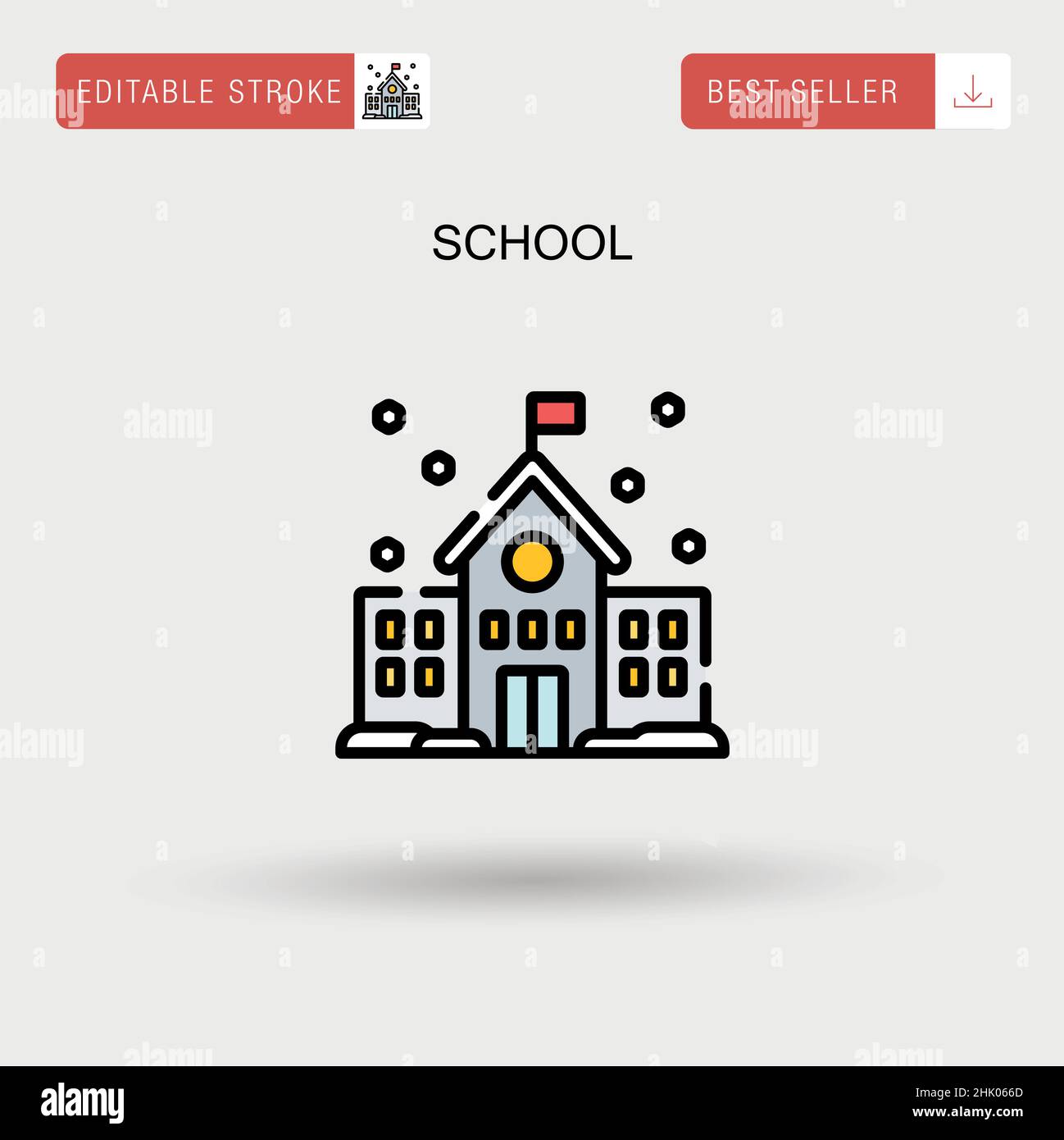 School Simple vector icon Stock Vector Image & Art - Alamy