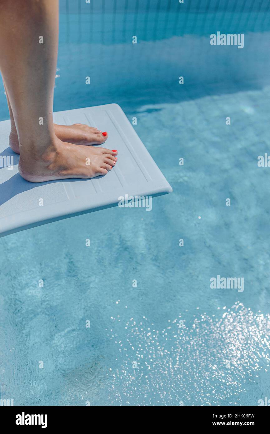 Diving Into Pool Feet High Resolution Stock Photography and Images - Alamy