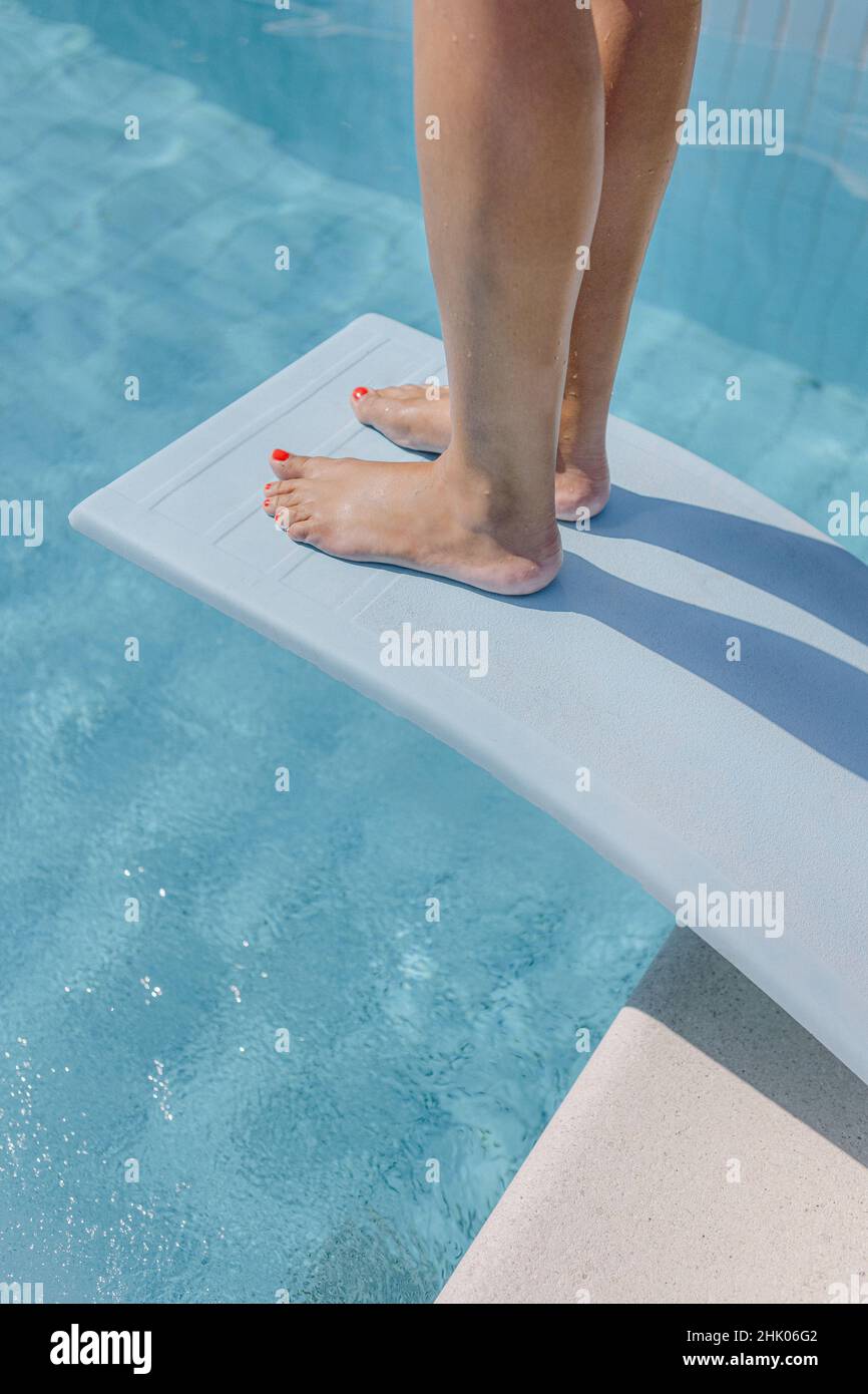 Diving Into A Pool Feet