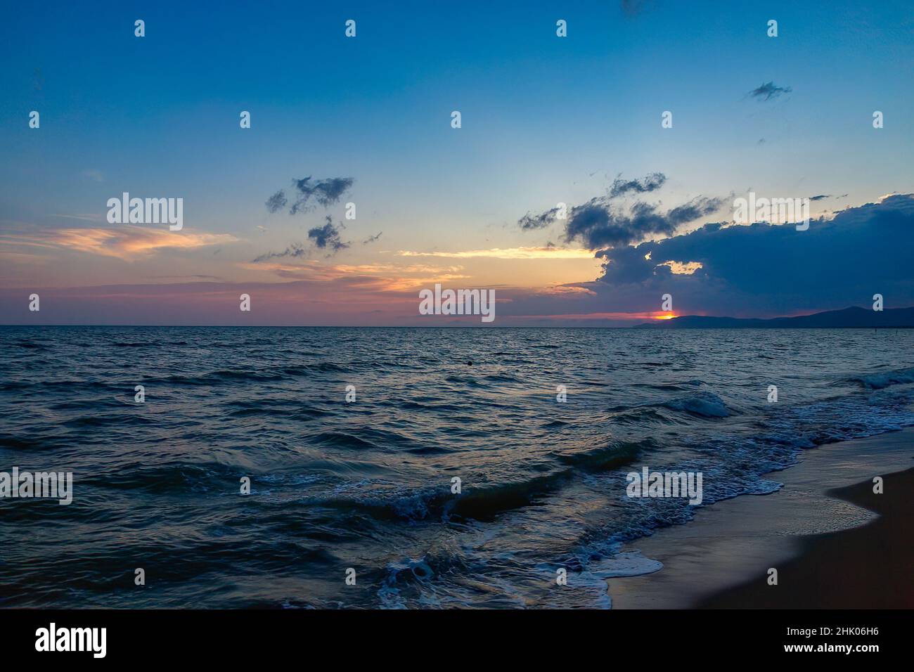 Mysterious sunset or sunrise over the beach and sea, the best photo ...
