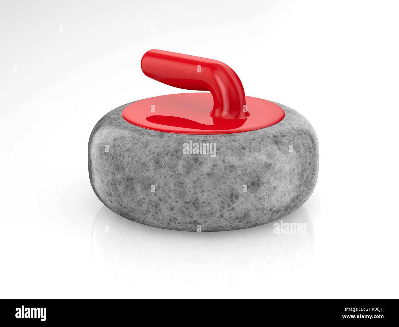 curling stone on white background. Isolated 3D illustration Stock Photo ...