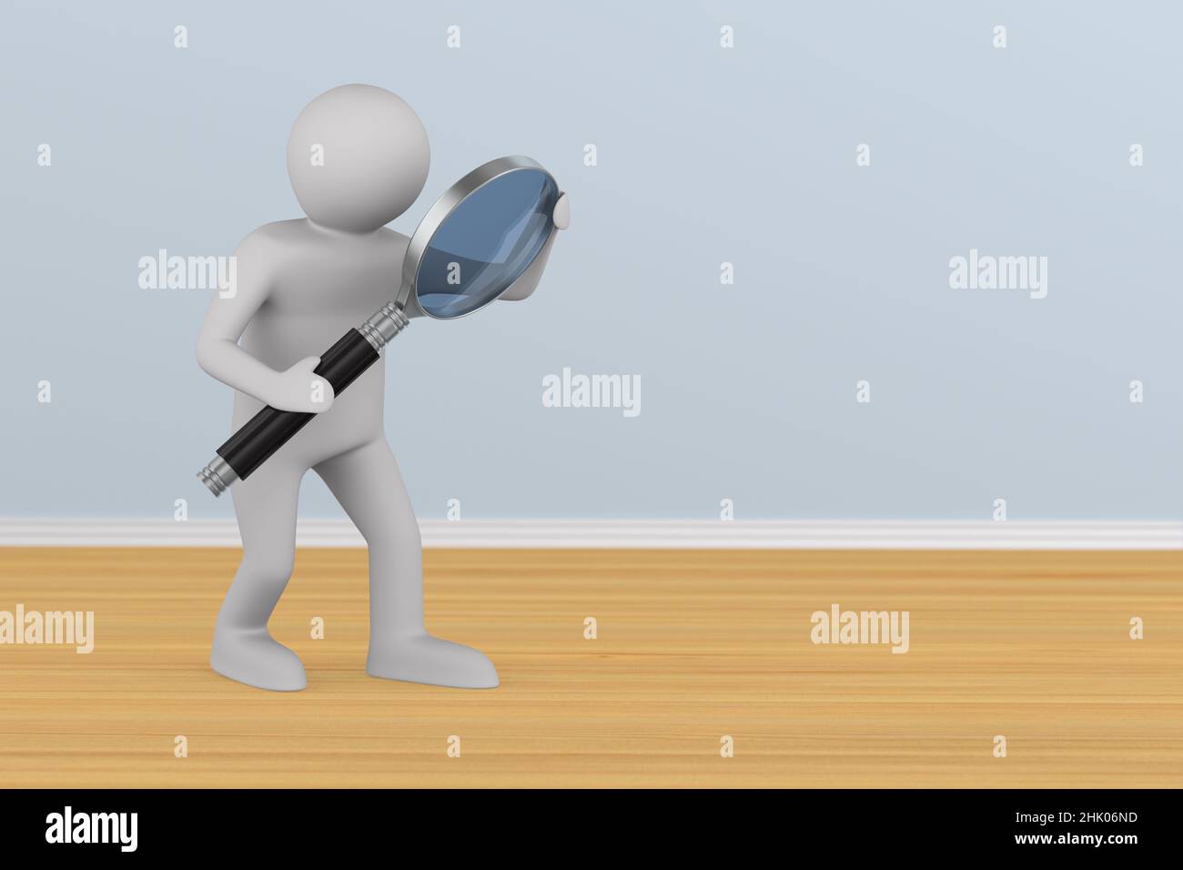 3d man with magnifying glass hi-res stock photography and images - Alamy