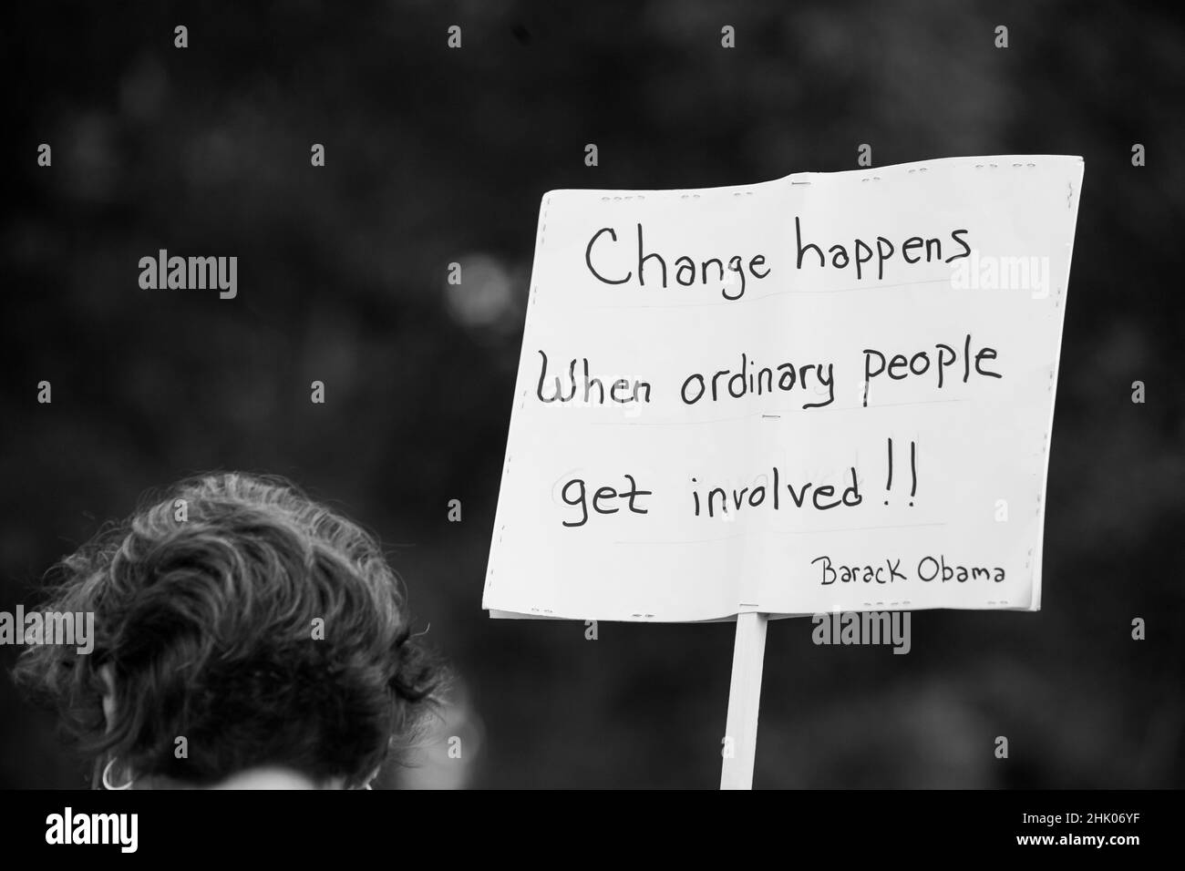 Walking with a mask Black and White Stock Photos & Images - Alamy