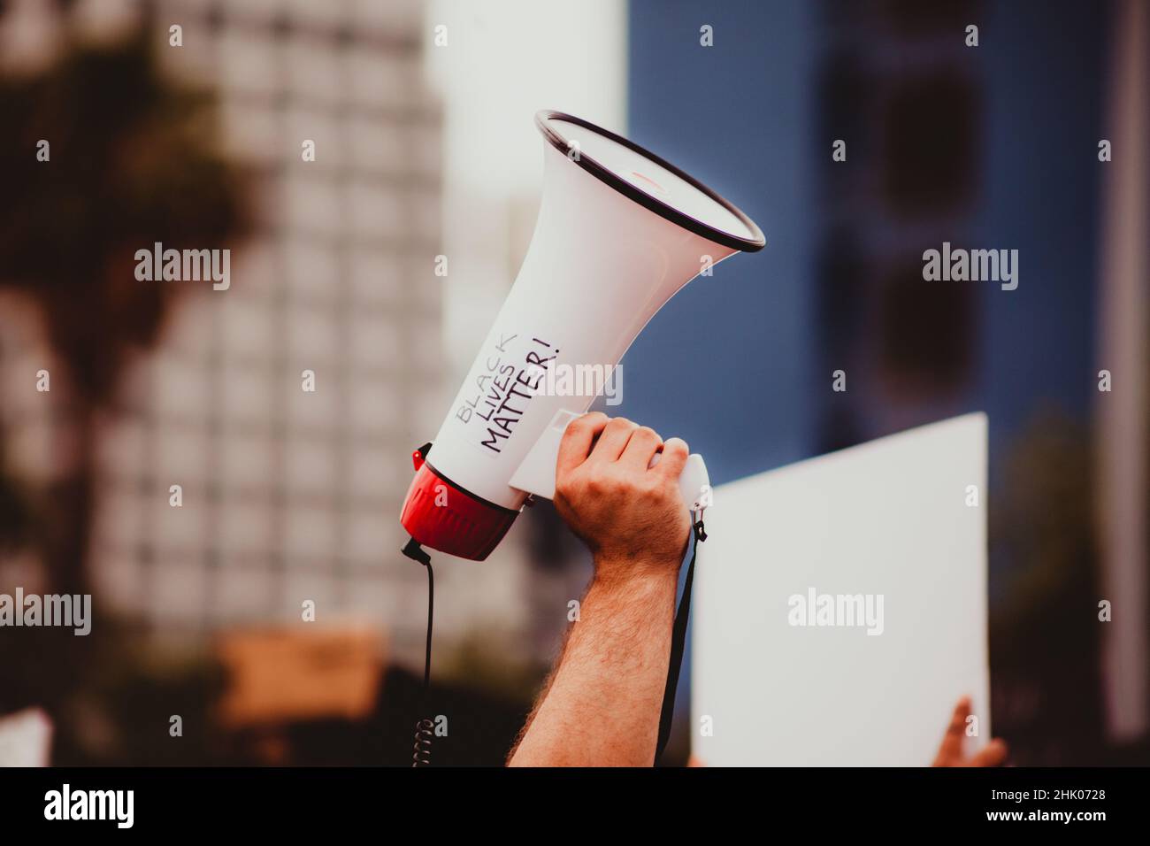 People walking at a Black Lives Matter march Stock Photo - Alamy