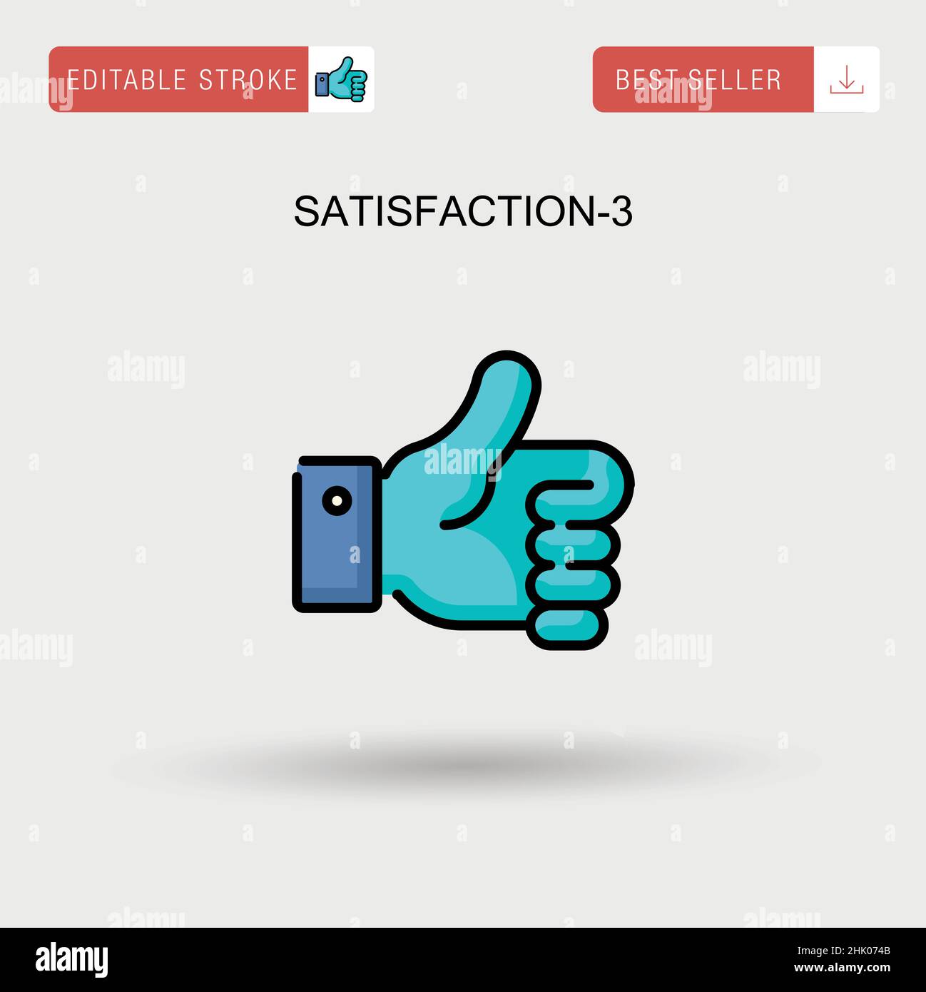 Satisfaction-3 Simple vector icon Stock Vector Image & Art - Alamy