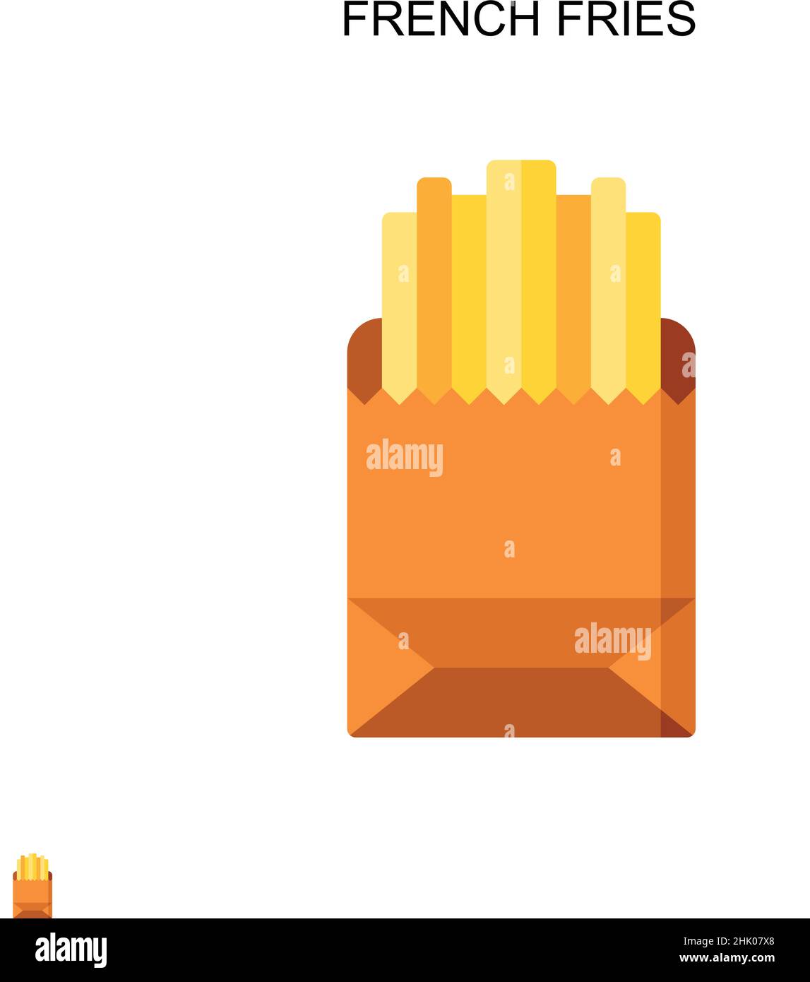 French fries Simple vector icon. Illustration symbol design template ...