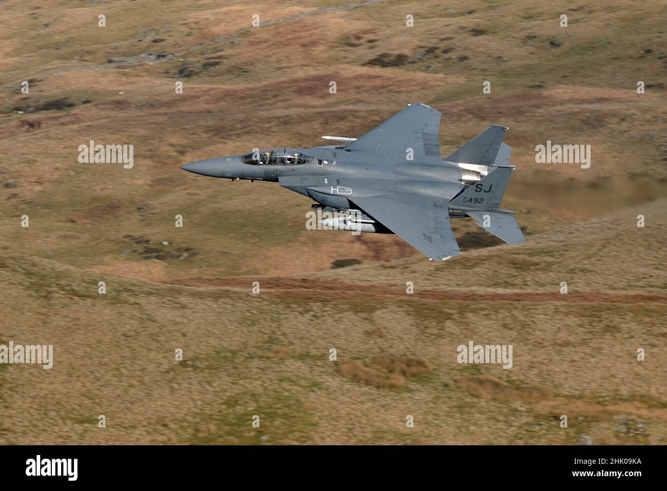 McDonnell Douglas F-15E Strike Eagle, low level flight training in ...