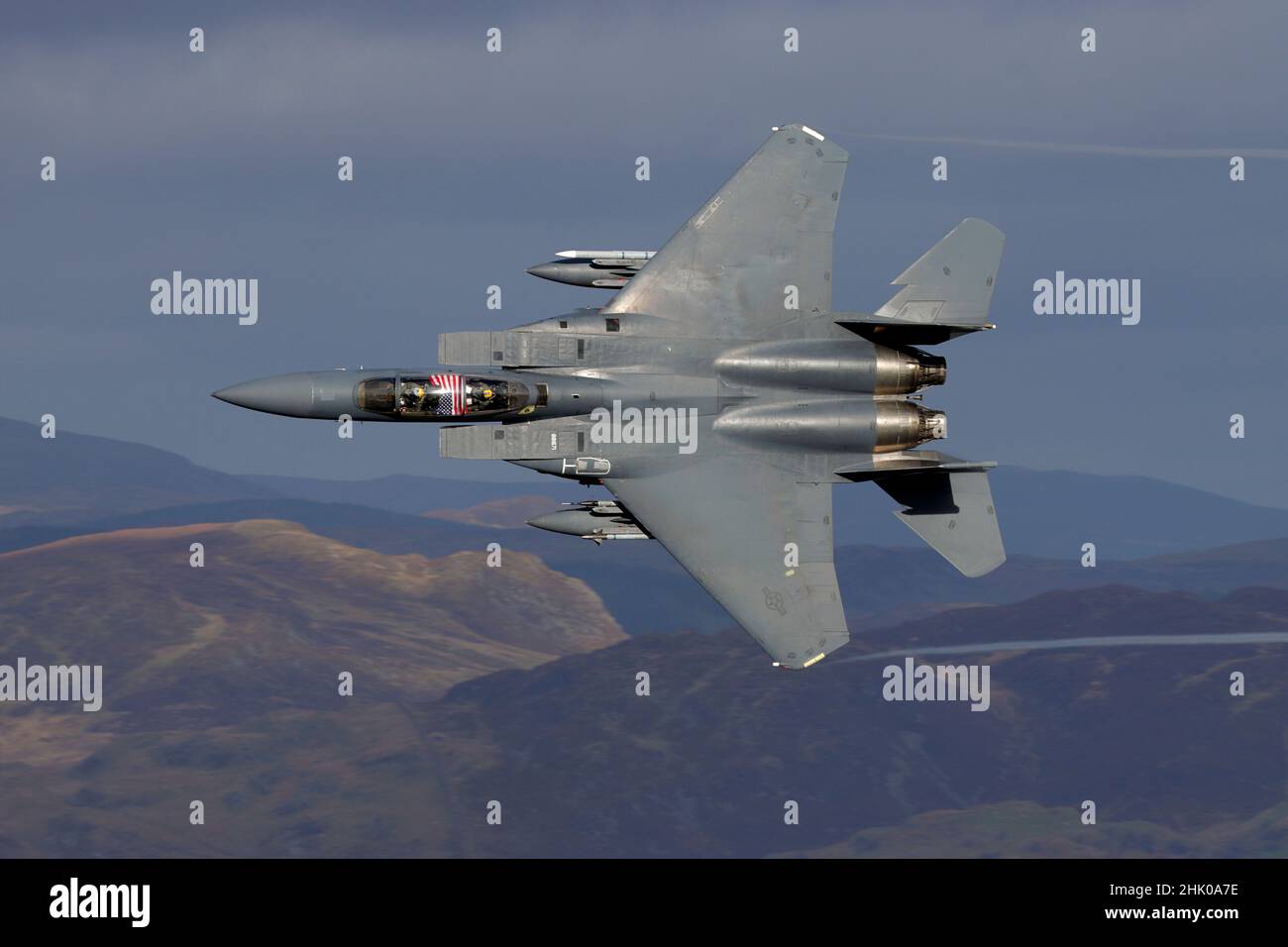 McDonnell Douglas F-15E Strike Eagle, low level flight training in ...