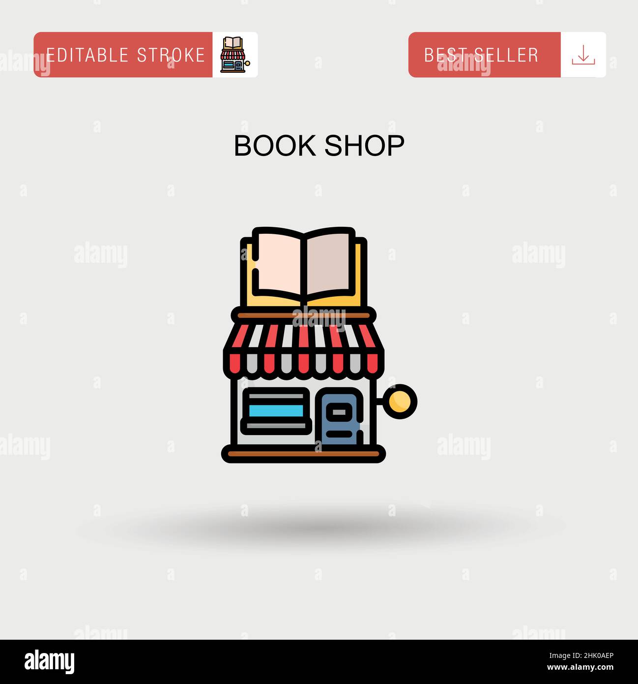 Book shop Simple vector icon Stock Vector Image & Art - Alamy