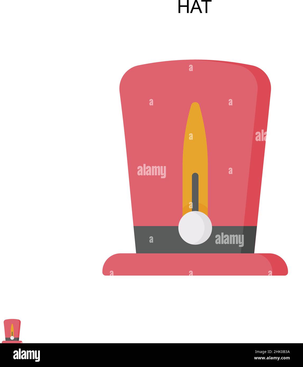 Hat Simple vector icon. Illustration symbol design template for web ...