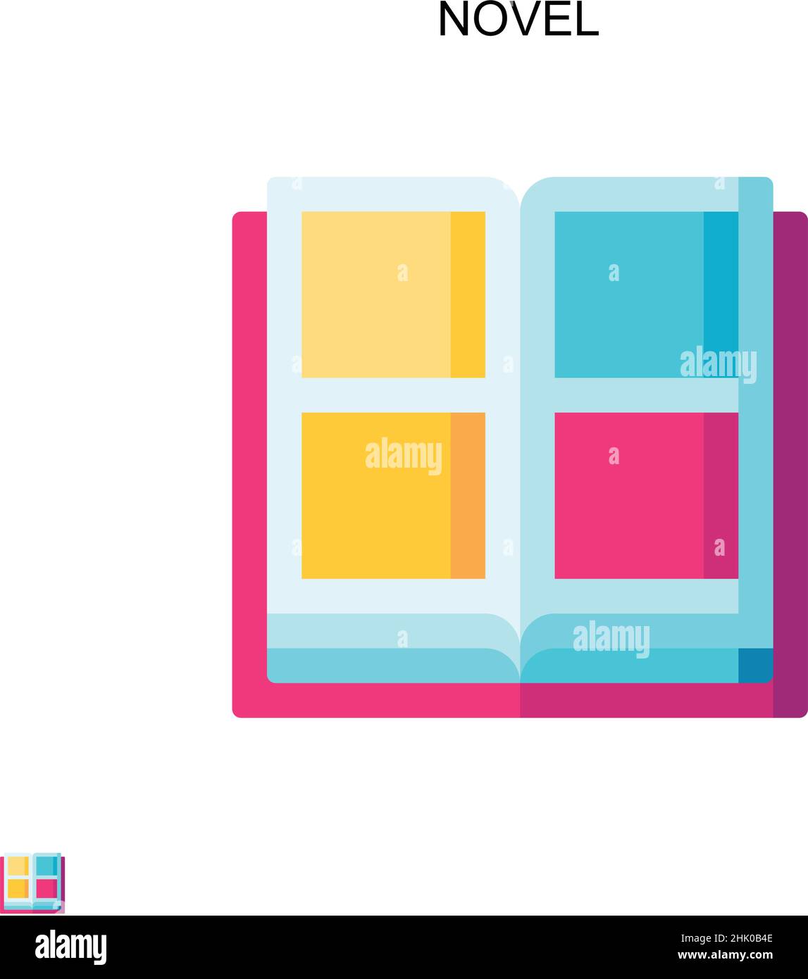 Novel Simple vector icon. Illustration symbol design template for web ...