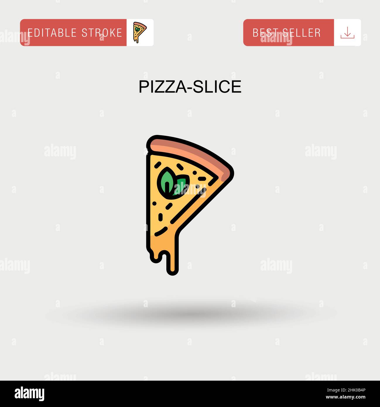 Pizza-slice Simple vector icon Stock Vector Image & Art - Alamy