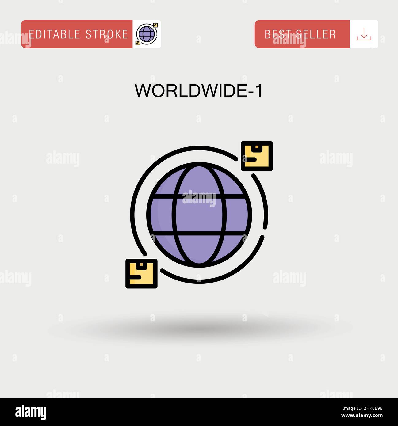 Worldwide-1 Simple vector icon Stock Vector Image & Art - Alamy