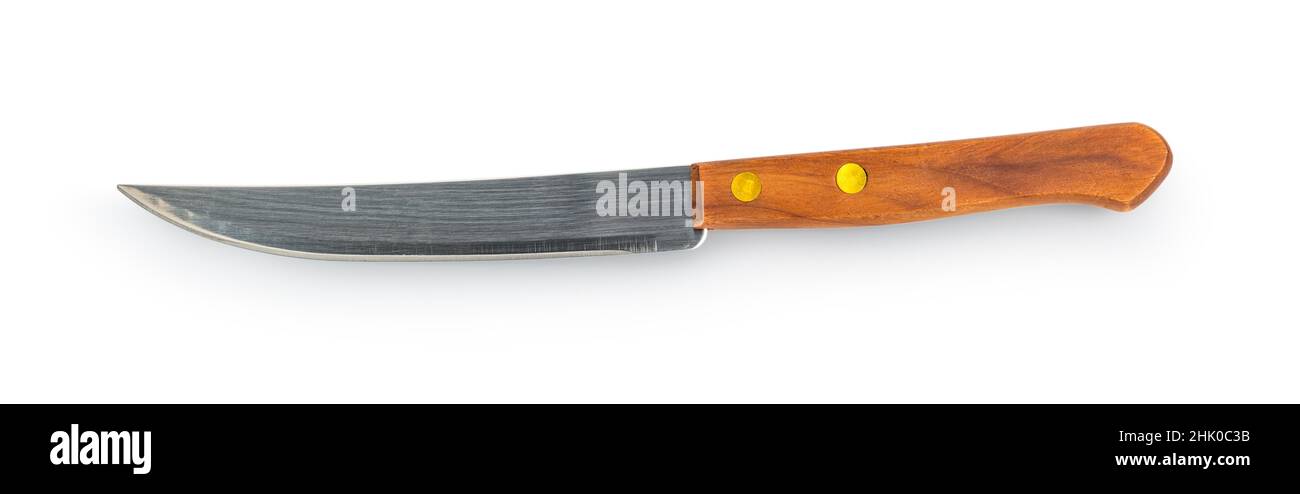 Small kitchen knife isolated on a white background Stock Photo - Alamy