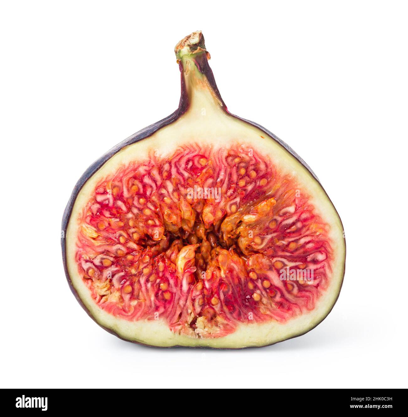 Slice of figs isolated on a white background Stock Photo - Alamy