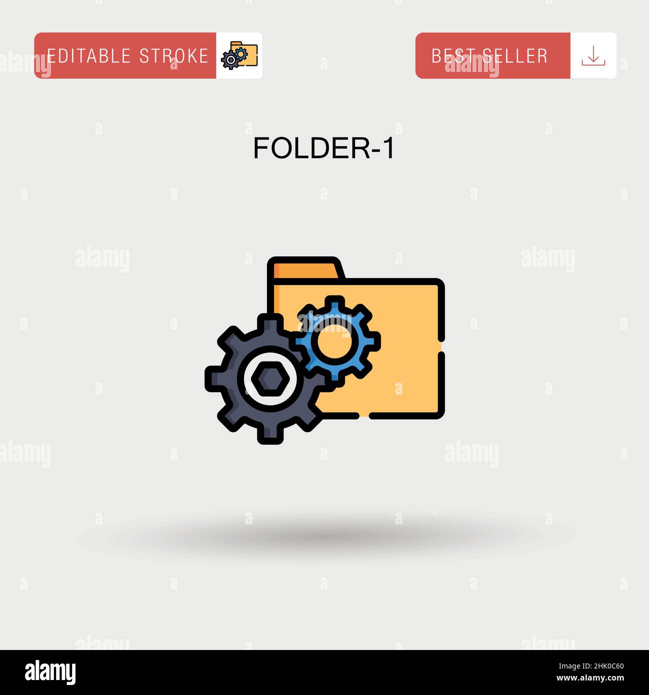 File folder continuous one Stock Vector Images - Alamy