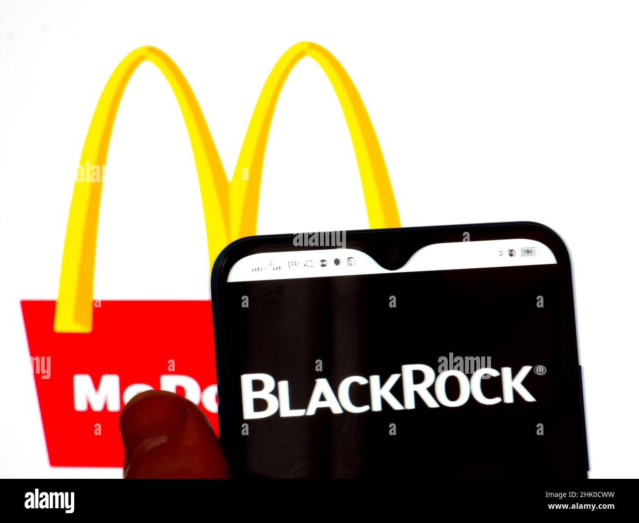 In this photo illustration, the BlackRock Fund Advisors logo is ...